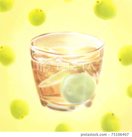 Umeshu with plums - Stock Illustration [73106407] - PIXTA
