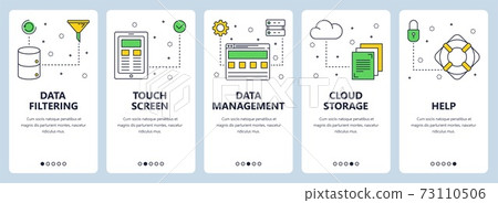 Vector modern thin line data filtering concept... - Stock Illustration ...