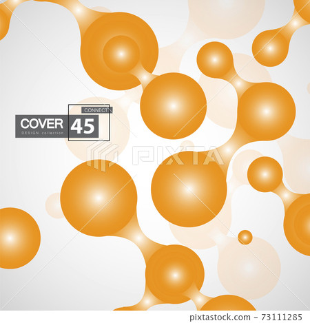 Abstract with yellow connection on white... - Stock Illustration ...