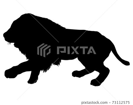 Lion silhouette - Stock Illustration [73112575] - PIXTA