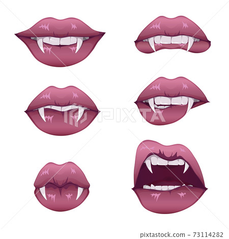 vampire teeth set - Stock Illustration [73114282] - PIXTA