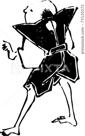 Surprised samurai back view - Stock Illustration [73120372] - PIXTA