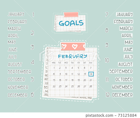 List of months from January to December for... - Stock Illustration ...