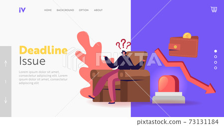 Businesswoman Ignoring Problem Landing Page... - Stock Illustration ...