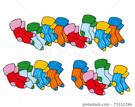 Socks colorful line line - Stock Illustration [73132294] - PIXTA