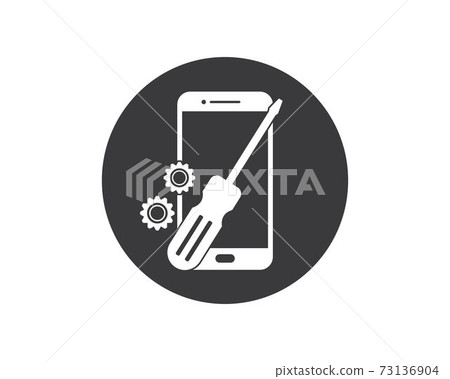smartphone repair logo icon illustration design - Stock Illustration ...