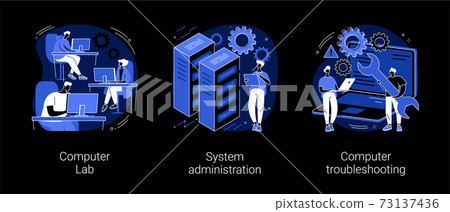Computers and software abstract concept vector... - Stock Illustration ...