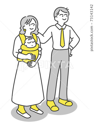 Nuclear family baby - Stock Illustration [73143142] - PIXTA
