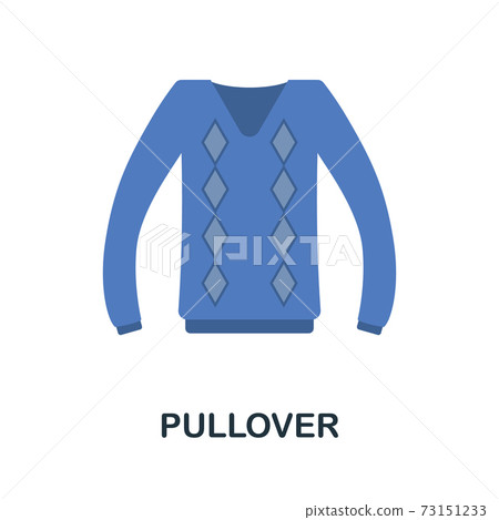 Pullover flat icon. Color simple element from... - Stock Illustration ...
