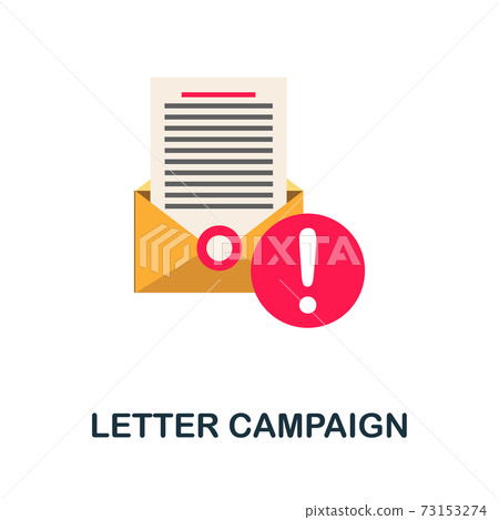 Letter Campaign flat icon. Color simple element... - Stock Illustration ...