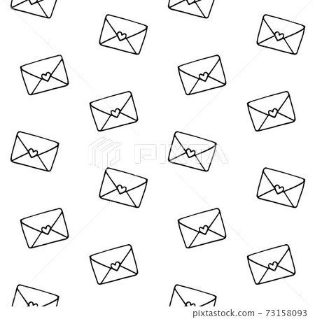 Vector seamless pattern of hand drawn letter - Stock Illustration ...