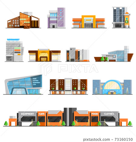 Shopping Mall Icons Set - Stock Illustration [73160150] - PIXTA