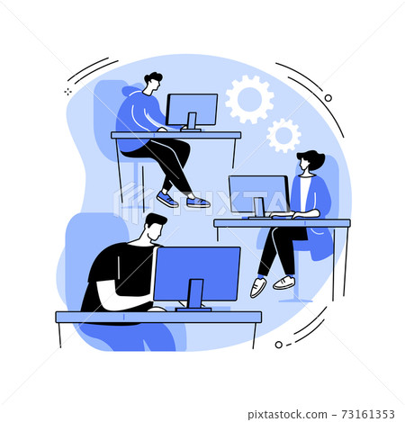 Computer Lab abstract concept vector illustration. - Stock Illustration ...