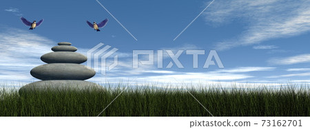 Bird peace - 3D render-插圖素材 [73162701] - PIXTA圖庫