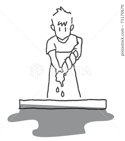 Amami Oshima Tsumugi process illustration mud... - Stock Illustration ...