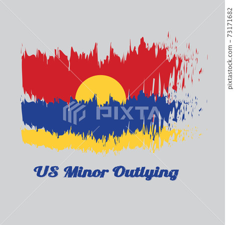 Brush style color flag of United States Minor... - Stock Illustration ...