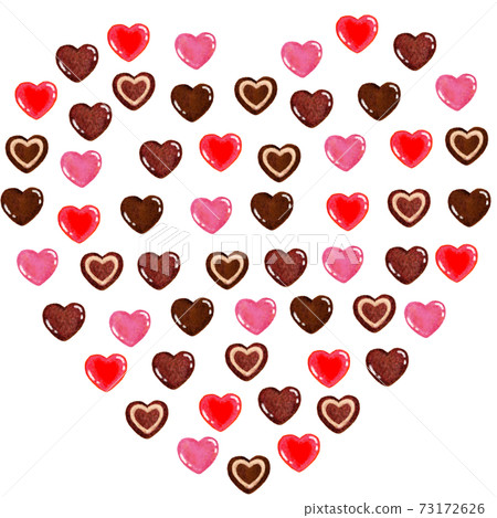 A big heart with lots of chocolate - Stock Illustration [73172626] - PIXTA