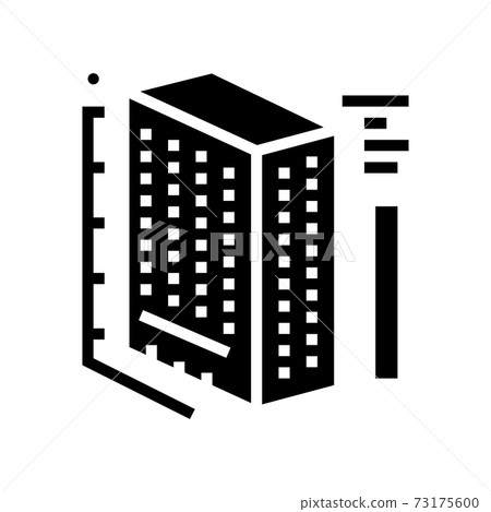building construction sizes modeling glyph icon... - Stock Illustration ...