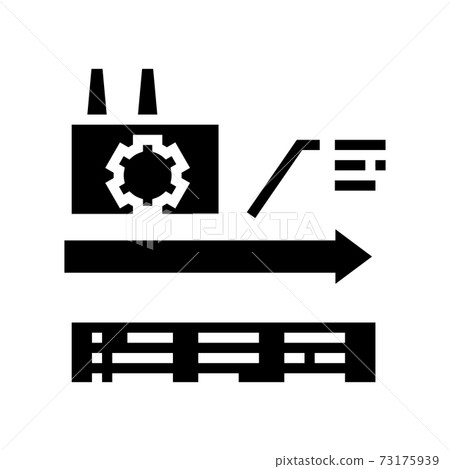 manufacturing linear economy glyph icon vector... - Stock Illustration ...