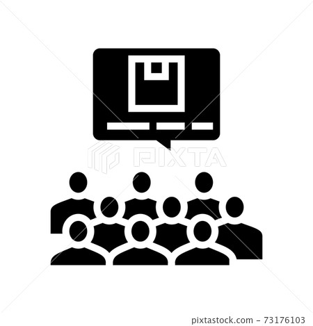 conference market research glyph icon vector... - Stock Illustration ...
