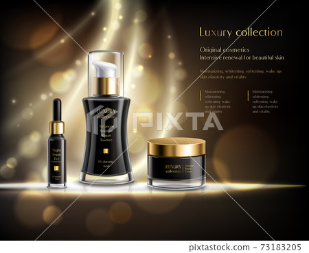 Cosmetic Products Realistic Advertisement Poster - Stock Illustration ...