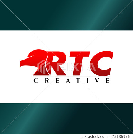 Letter RTC Alphabetic Logo Design Template, Red... - Stock Illustration ...
