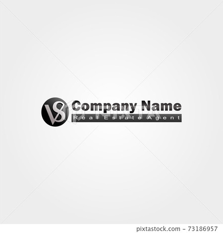 Letter VS Alphabetic Logo Design Template,... - Stock Illustration ...