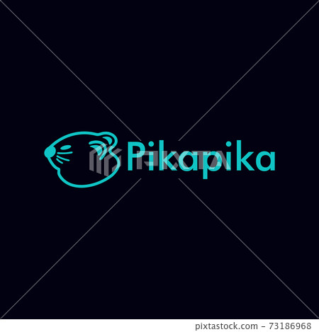 Pika pika Logo Desing Template, Animal Logo... - Stock Illustration ...