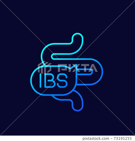 IBS icon, irritable bowel syndrome, linear design - Stock Illustration ...