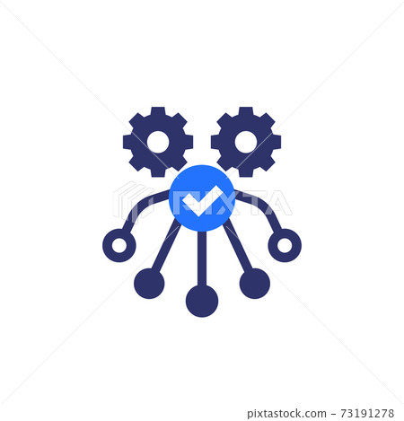 automation and optimization icon on white, vector - Stock Illustration ...