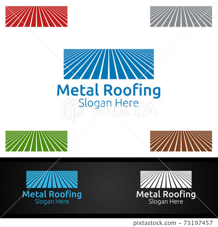 Metal Roofing Logo for Shingles Roof Real... - Stock Illustration ...