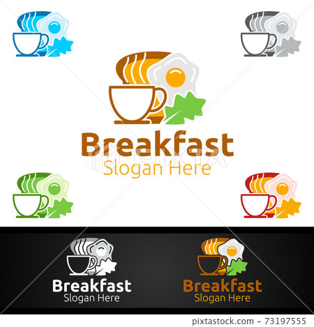 Fast Food Breakfast Delivery Service Logo for...-插圖素材 [73197555] - PIXTA圖庫