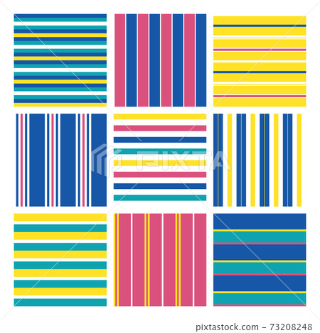 Stripe pattern simple colorful - Stock Illustration [73208248] - PIXTA