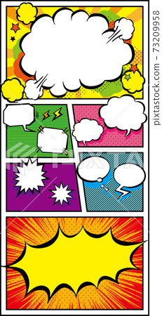 Manga style frame split American comic speech... - Stock Illustration ...
