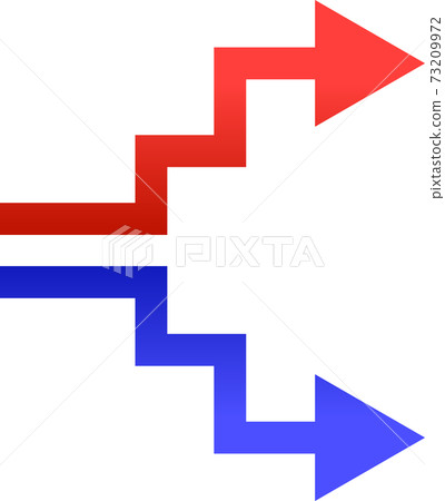 Crispy arrows ascending and descending - Stock Illustration [73209972 ...