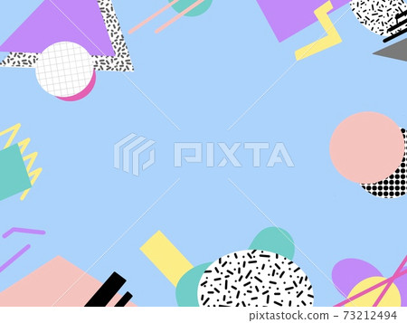 80's retro geometric background_blue - Stock Illustration [73212494 ...