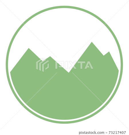 Round mountain logo - Stock Illustration [73217407] - PIXTA