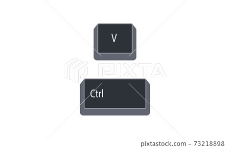 Control (Ctrl) and V computer key button vector... - Stock Illustration ...