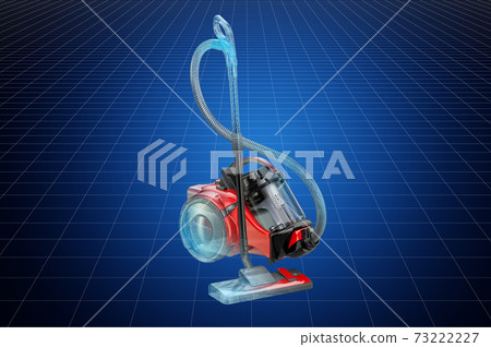 Visualization 3d cad model of vacuum cleaner,... - Stock Illustration ...