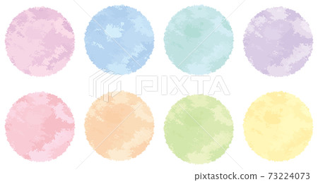 Watercolor-style circle pale color - Stock Illustration [73224073] - PIXTA