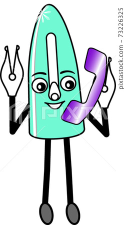 character, busy line, on the phone - Stock Illustration [73226325] - PIXTA