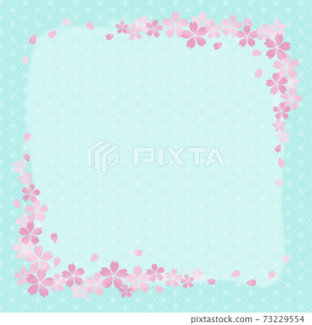Sakura Japanese style background frame square - Stock Illustration ...
