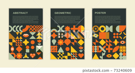 Modern poster design. Geometric art. Neo geo... - Stock Illustration ...