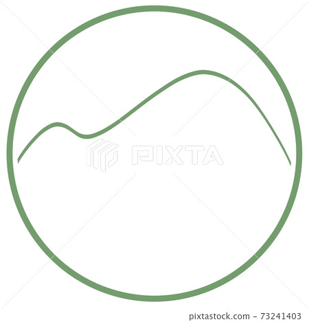 Round mountain logo (line art) - Stock Illustration [73241403] - PIXTA