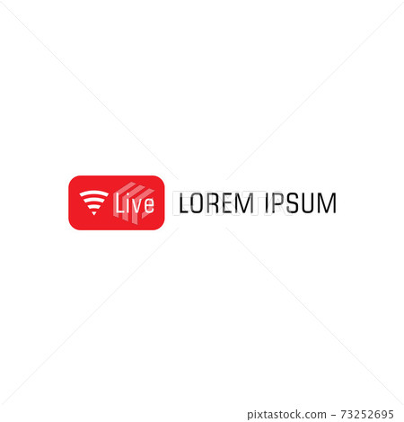 Online TV Channel Logo Design Template, Live... - Stock Illustration ...