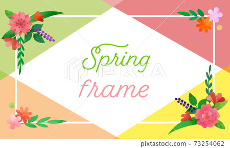 Spring frame material (background material with... - Stock Illustration ...