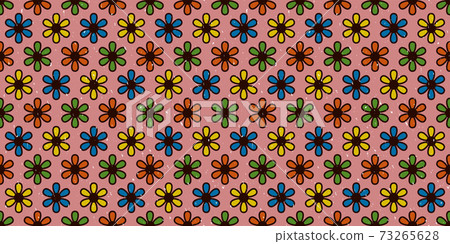 Retro flower pattern - Stock Illustration [73265628] - PIXTA