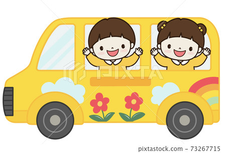 Children's bus Kindergarten car Kindergarten - Stock Illustration ...