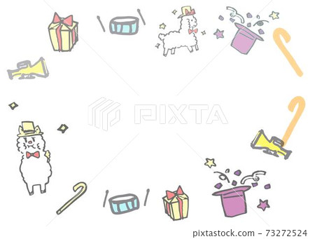 Alpaca handwritten illustration frame - Stock Illustration [73272524 ...