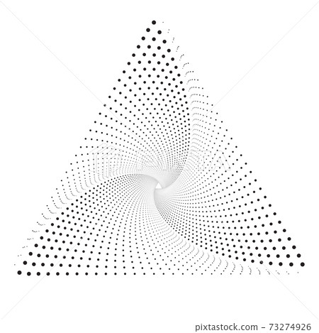 triangle with dots in spiral form - Stock Illustration [73274926] - PIXTA